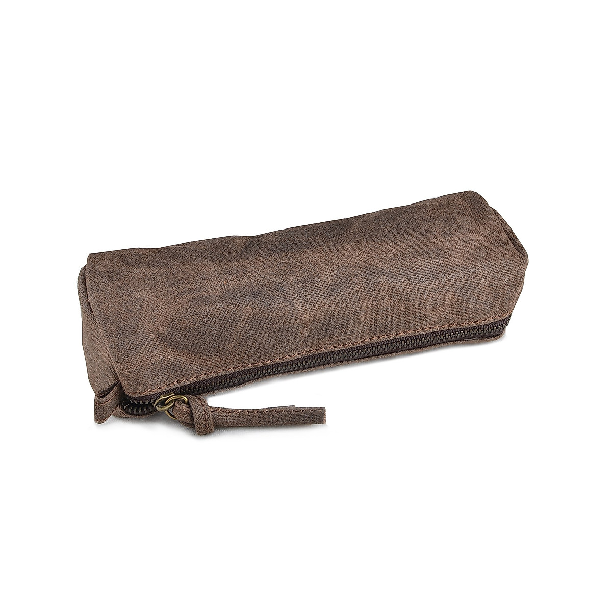Gootium Vintage Waxed Canvas Pencil Case Organizer For Artists, 7"x2"x2.5"