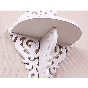 White Creative Wall Decoration Shelf Carved Decorative Frame Clapboard Shelf Bracket