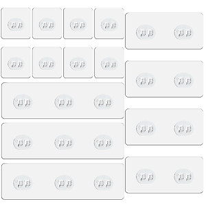 Yolev Shower Caddy Adhesive Replacement, Strong Adhesive Hooks for Shower Caddy Adhesive Pad, Adhesives Hook for Shower Caddy, Kitchen Racks, Bathroom Storage Shelves (15pcs)