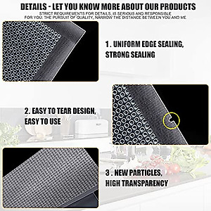 Vacuum Sealer Bags 6" x 8" 100 Pcs Vacuum Seal Bags for Food Heavy Duty Puncture Prevention, Boilsafe to 280°F Freezable, BPA Free, Reuseable, Commercial Grade Fit Sous Vide Vacuum Sealer PreCut Bags