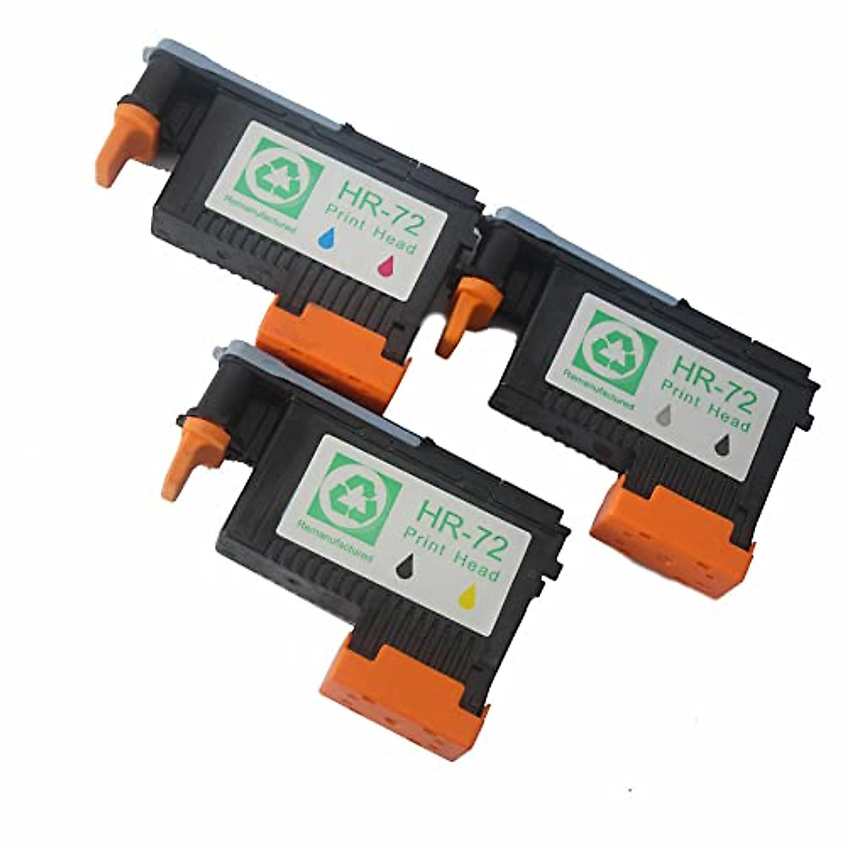 Inkpro Compatible Replacement Printhead for HP 72 C9383A C9384A C9380A Remanufactured Printer Head HP Designjet T610 T7770 T790 T1120 T1120ps Printer (Set of 3)