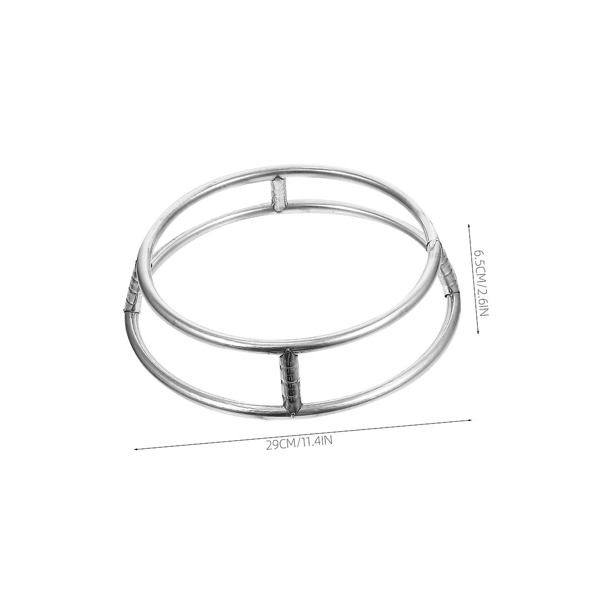 FUNOMOCYA Double Stainless Steel Pot Rack Heat Round Design for Cooking Utensils Saute Pans and Woks Kitchen Storage Solution