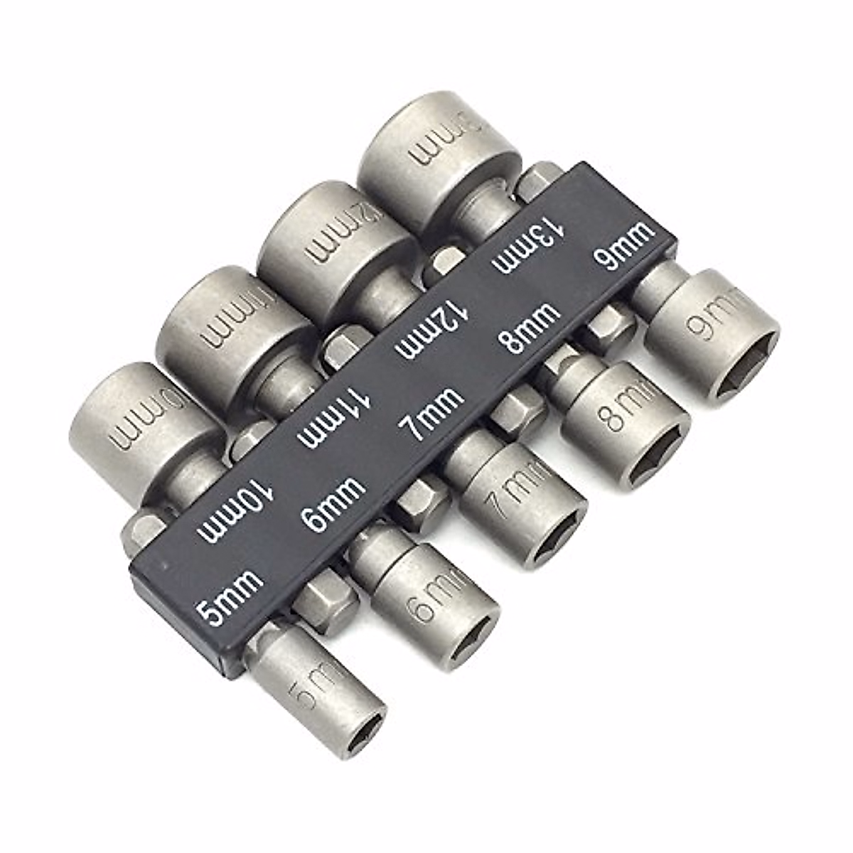 PANOVO 9pcs Power Hand Driver Drill Tools Set 5-13mm Metric Socket Wrench Set Power Nuts Driver Socket 1/4" Hex Shank Drill Bit Set