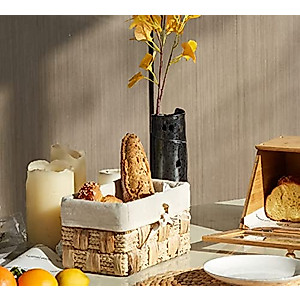 YOUDENOVA Wicker Baskets for Organizing, Water Hyacinth Storage Baskets with Handles, Set of 3 (Large & Medium & Small), 14.2" x 10.6" x 7.1"