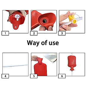 GNEGKLEAN Coffee Enema Bag Kit - 5.0ft Silicone Hose 2L Enemas at Home Water & Colon Detox Cleanse Kit