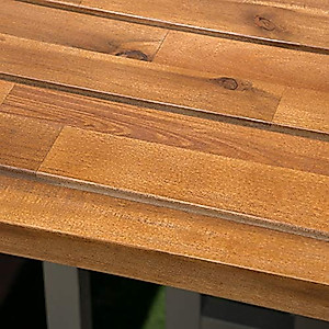 Christopher Knight Home Caribbean Outdoor Acacia Wood Balcony Bar Set, 3-Pcs Set, Natural Stained Light Brown