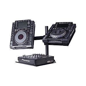 Headliner Avalon Dual CDJ Stand fits most CDJ players; Adjustable Arms Elevates CDJs above other DJ Equipment, Turntables, DJ Mixers (HL22000)