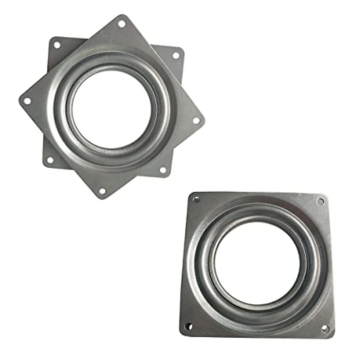 2 Pcs 4 Inch Susan Turntable Bearings Susan Turntable Lazy Susan Turntable Square Rotating Bearing Plate Lazy Susan Hardware Swivel Plate, for Swivel Plate,Corner Cabinet,Revolving Shelve in Kitchen