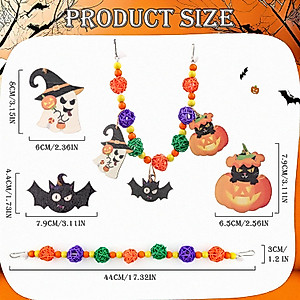 Abizoo Halloween Guinea Pig Toys,Bunny Toys Hanging,Natural Wood for Rabbits Teeth Grinding Chinchilla Dwarf Hamster Rat Gerbi Toys Rabbit Chew Toys Treats Small Animals Enrichment Boredom for Cage