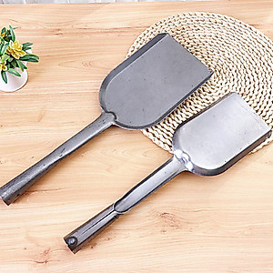 Cabilock 2Pcs Long Ash Shovel Handheld BBQ Charcoal Ash Poker Scoop Oven Ash Shovel Mini Dust Pan for Wood Stoves Campire Fireplace