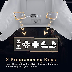 EasySMX X15 PC Controller - Enhanced Wireless Bluetooth Controller with Hall Joysticks/Hall Triggers/RGB Lighting - No Stick Drift, No Dead Zone - Work for Windows PC, Android, Steam and Switch
