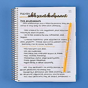 Erin Condren 8.5" x 11" Spiral Bound College Ruled Notebook - Layers Colorful. 160 Lined Page Note Taking & Writing Notebook. 80Lb Thick Mohawk Paper. Stickers Included