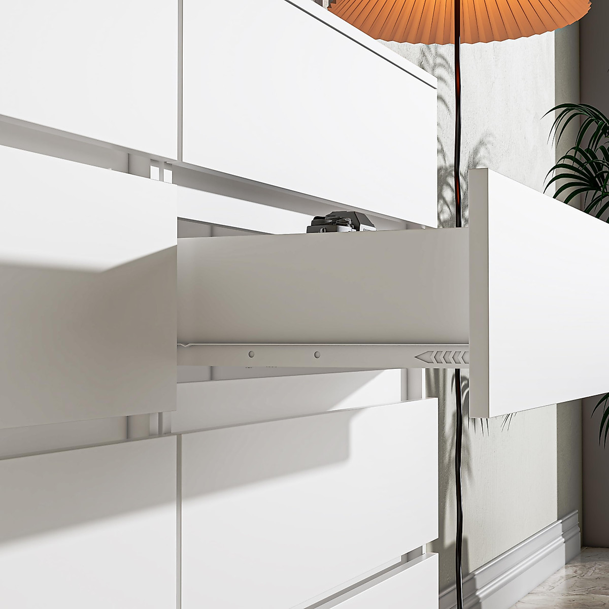 5 Drawer Dresser, White Dresser for Bedroom Wooden Tall Closet Drawers, Modern Nightstand with Drawers Clothing Organizer Cabinet for Nursery, Living Room,Hallway, 27.6 in, Top and Chest