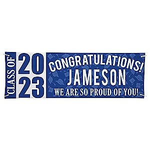Let’s Make Memories Class of 2023 Graduation Banner - Blue - Graduation Party Décor - 6 Feet