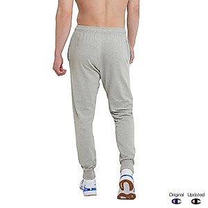 Champion Mens Joggers, Everyday Cotton, Lightweight Lounge Knit For Men, 31" Sweatpants, Oxford Gray C Patch Logo, X-Large US