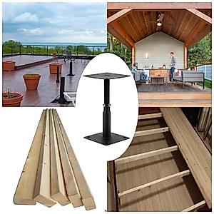 BGTLGIO Adjustable Support Jack for The Floor,Post Floor Joist Jacks,Mini Screw Jack,RV Step Stabilizer Set-Post 4-5/8" to 8" Black(2PACK)