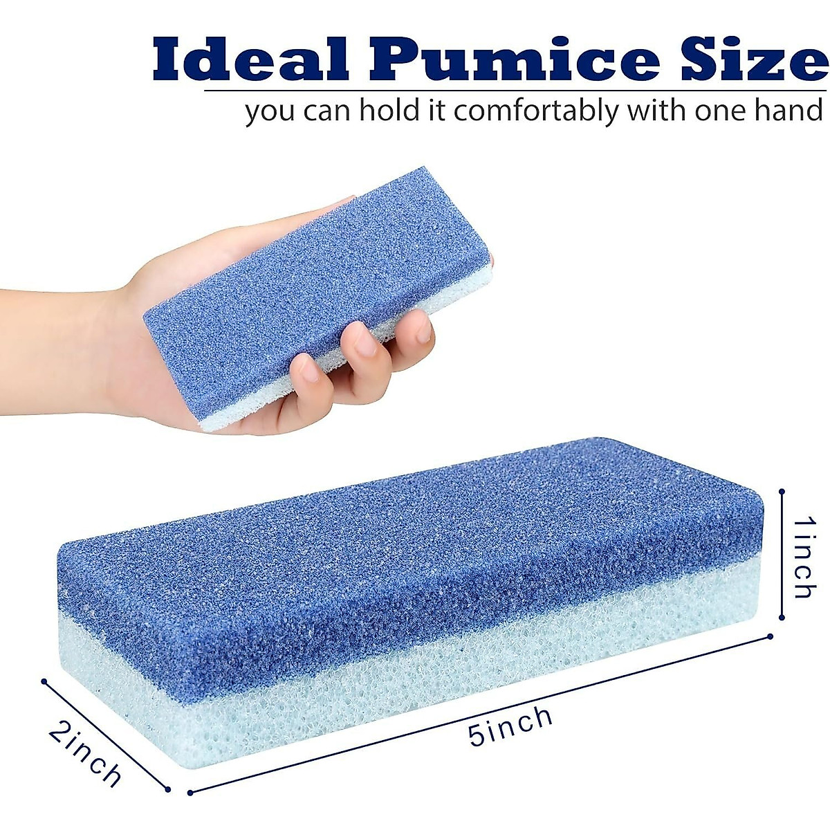 Professional Pedicure Foot Pumice Stone for Feet Skin Callus Remover and Scrubber for Dead Skins 2 Sided (Pack of 2)