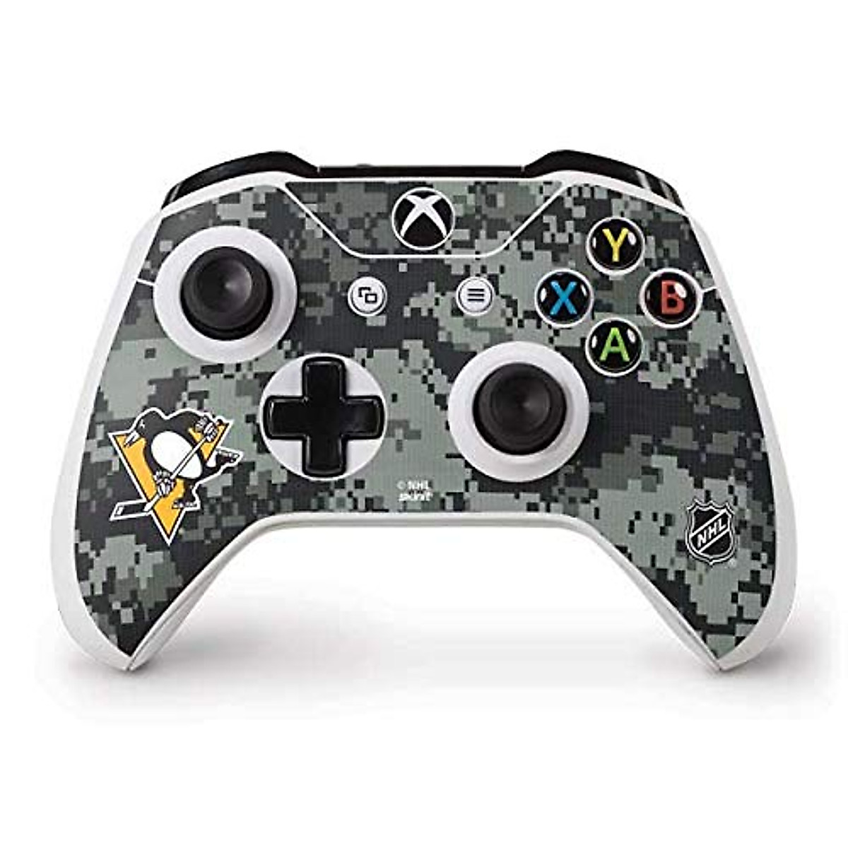 Skinit Decal Gaming Skin Compatible with Xbox One S Controller - Officially Licensed NHL Pittsburgh Penguins Camo Design