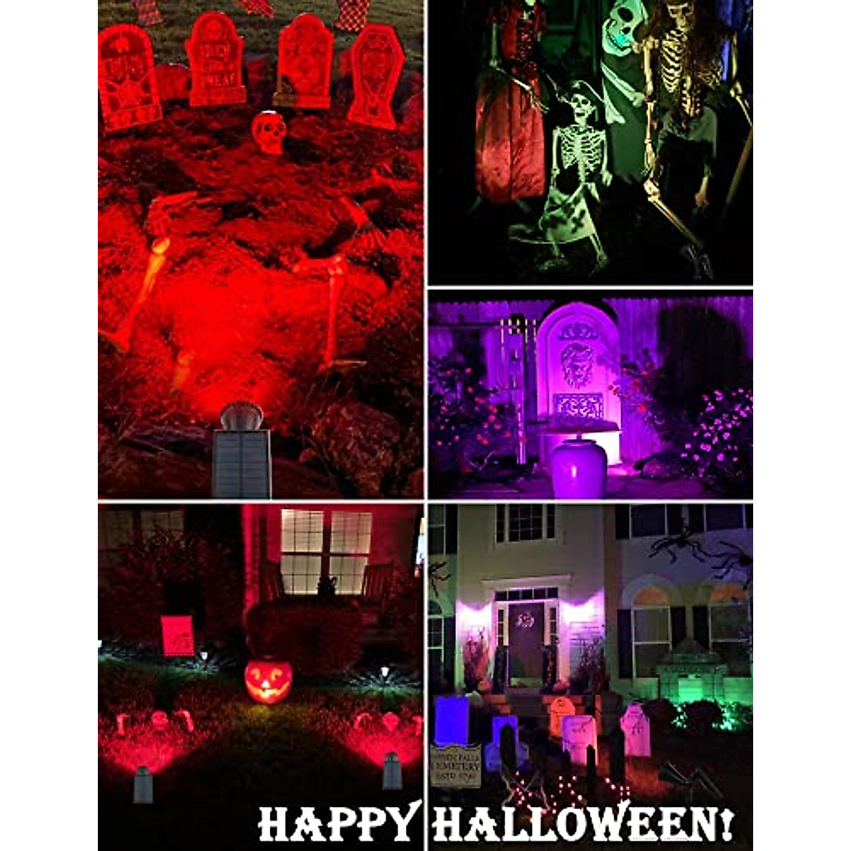 BOHON Solar Outdoor Lights Waterproof Solar Spot Lights Outdoor Spotlight 2-in-1 Wall Lights Auto On/Off Security Night Lights for Landscape Lighting Yard Patio Garden Deck Pathway 2 Pack (multicolor)