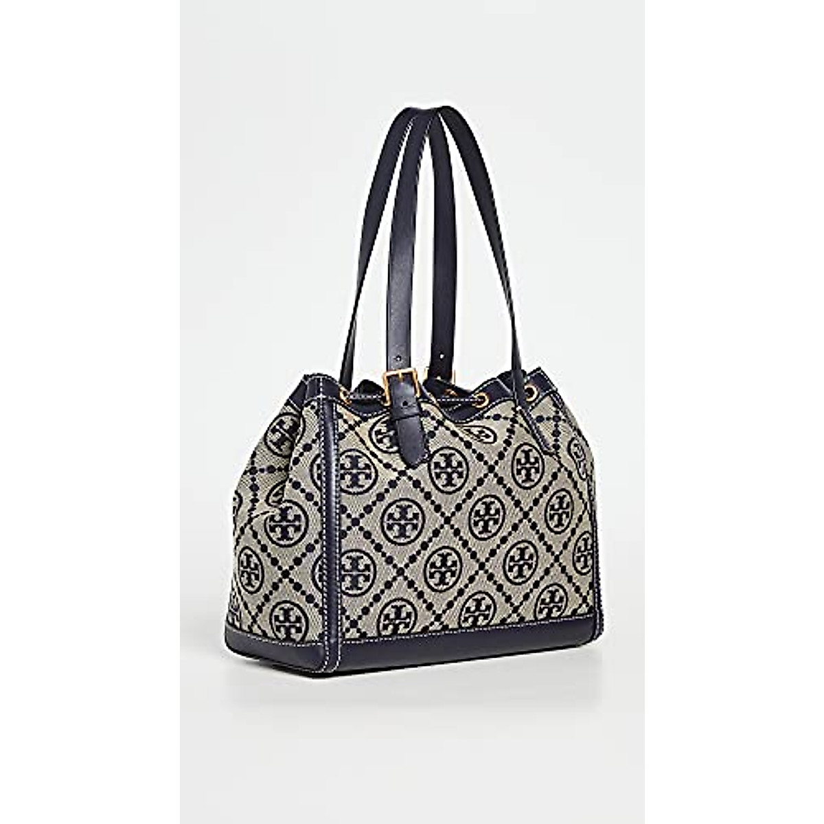Tory Burch Women's T Monogram Jacquard Small Tote, Tory Navy, Blue, Print, One Size