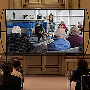 Projector Screen, Outdoor Projector Screen 150 Inch 16:9 4K HD Foldable Projector Screen with Stand for Outdoor Movie Screen Home Theater Indoor Projector Screen and Gifts Idea