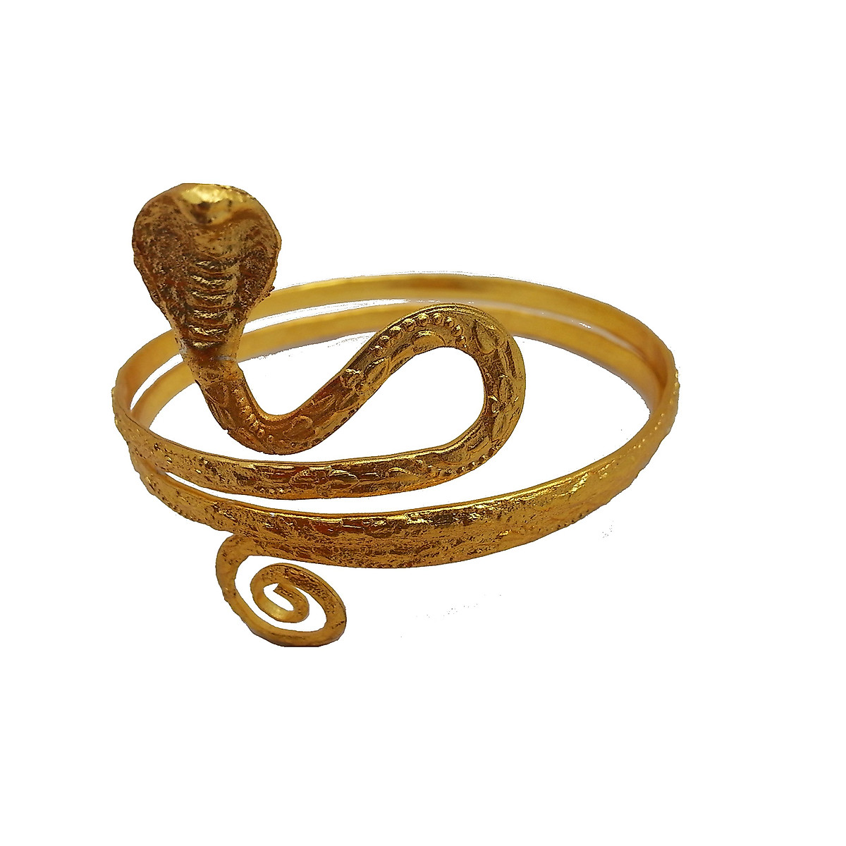 Gold Tone Metal Upper Arm Snake Bracelet Adjustable