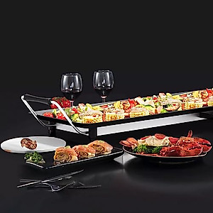 Versatile Electric Griddle with Reversible Non-Stick Plate and Temperature Control, Perfect for Pancakes, Bacon, and More