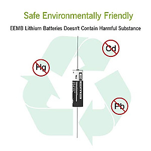 EEMB 100Pack ER14505 AA 3.6V Lithium Battery with AX Solder Tabs Li-SOCL₂ Non-Rechargeable Battery SB-AA11 LS14500 TL-5903 SL-360 S7-400 ER14500 for Chip Board/Sensor/Backup Power Supply/PLC Battery