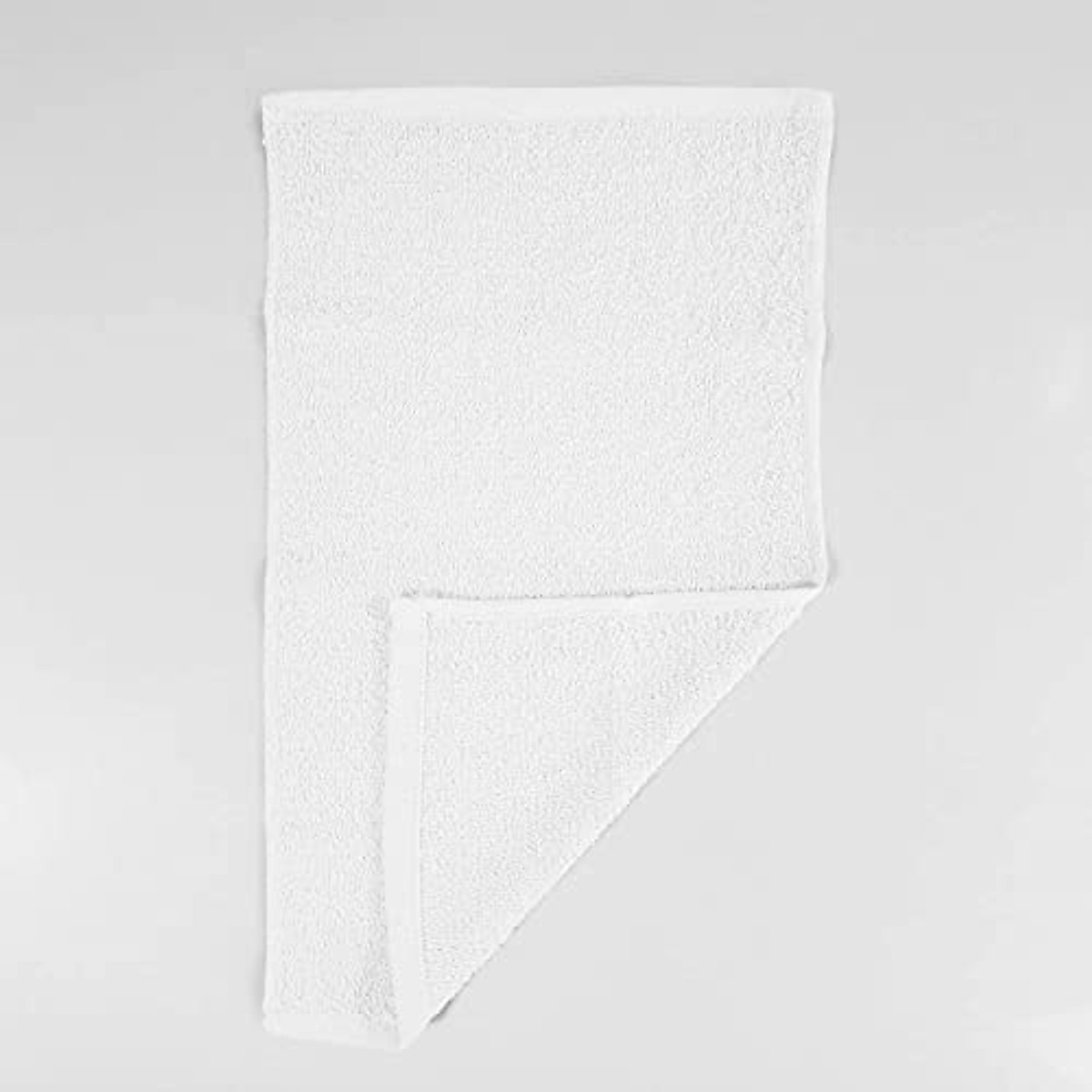 12pcs Fingertip Hand Towels, Affordable 100% Cotton Washcloths (11x18) (White, Hemmed)