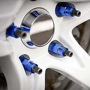 Dorman 713-385D Blue Open End Knurled Wheel Nuts Compatible with Select Models, 20 Pack