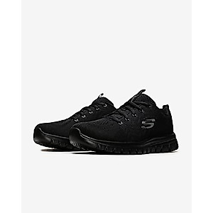 Skechers Women's Low-Top Trainers Sneaker, Black, 9.5