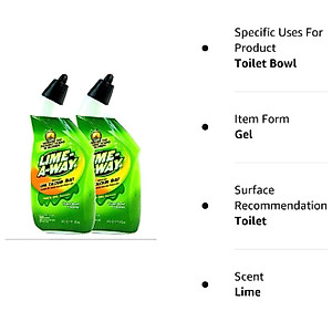 Lime-A-Way Toilet Bowl Cleaner, Liquid 16 oz (Pack of 2)