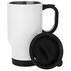 1 piece Stainless Blank Travel Mug white for Sublimation Dye Thermal Heat Press Transfer Coated 14 ounces