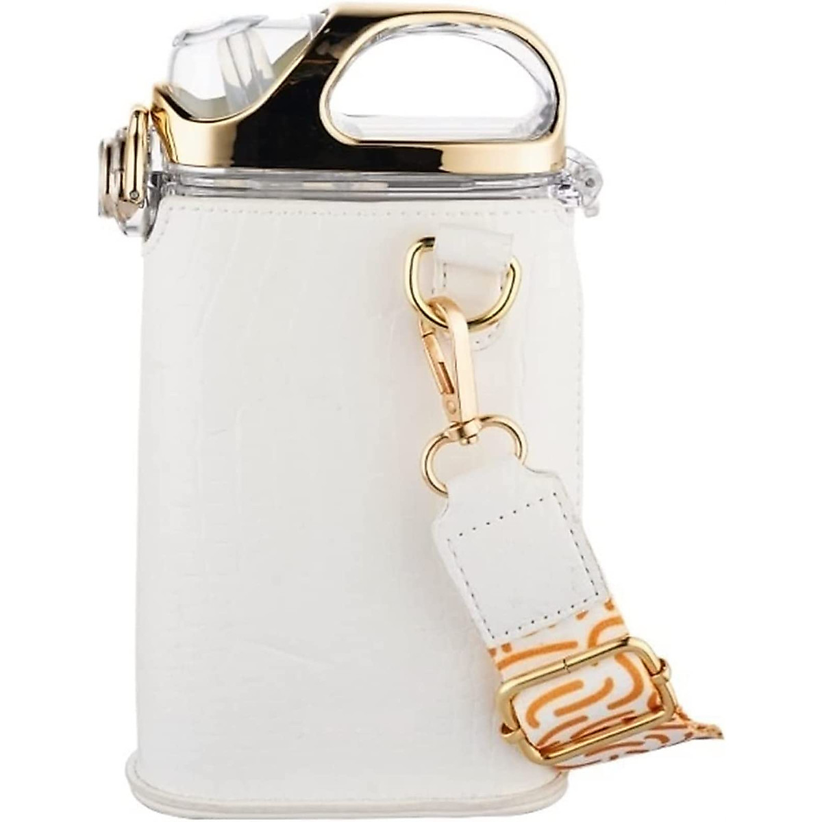 YHdtUO Travel Coffee Mug Water Cup Wind High-End Sports Straw Cup Girls Summer Simple High-Value Square Kettle 380Ml Housewarming