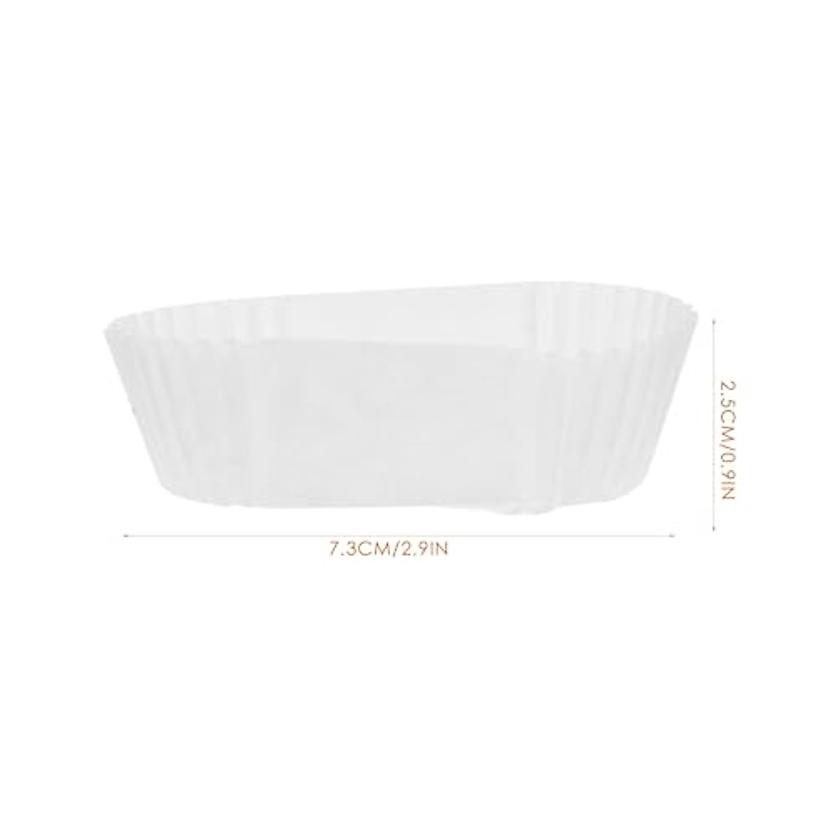 Angoily Wedding Cupcake Cups 1000PCS Paper Cupcake Baking Cups Oval Mini Cupcake Liners for Baking Muffins, Cupcakes or Mini Snacks, Mini Loaf Liners for Baking ( White ) Baking Cups