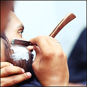 Straight Edge Barber Razor for Close Shave – Professional Barber Razor for Men with 20 Single Edge Blades- Mens Straight Razor Kit, navajas de barber by Sharpend