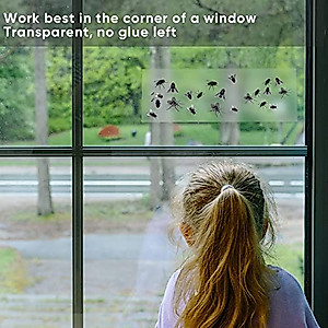 SEEKBIT 20 Pack Sticky Window Fly Traps for House, Clear Bug Killer Indoors, Fly Catcher Sticky Trap for Gnats, Ladybugs, Houseflies Glue Traps Keep Flying Insects Away