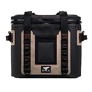 ORCA Walker 20 Can Soft Cooler Bag, Insulated with 28mm Meta-Polymer, Tan, 20 L