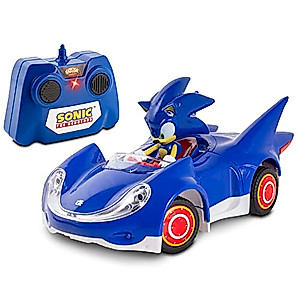 Sonic & Sega All-Stars Racing RC: Sonic - NKOK (681), 1:28 Scale 2.4GHz Remote Controlled Car, 6.5" Compact Design, Officially Licensed Sega Sonic The Hedgehog, Battery Powered, Ages 6+