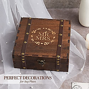 AW BRIDAL Keepsake Box With Lids Wedding Memory Box Wood Storage Box Anniversary Engagement Gifts for Couples Bridal Shower Gifts Birthday Gifts