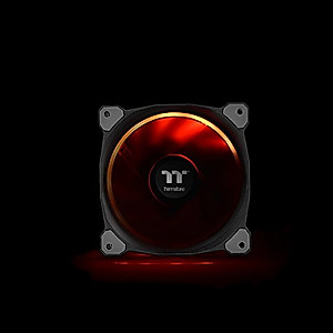 Thermaltake CL-F054-PL12SW-A Riing Plus 12 LED RGB Radiator Fan - Black (Pack of 5)