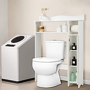 Casart Bathroom SpaceSaver Over-The-Toilet Storage Shelf Bathroom Storage Cabinet Organizer (42" Height)