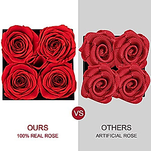 Impouo Flowers for Delivery Prime - Roses in a Box - Fresh Flowers - Forever Rose - Birthday Gifts for Women - Preserved Roses, Gifts for Mom/Girlfriend/Wife/Grandma