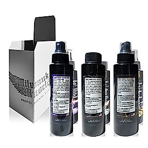 Milwaukee Muscle - 4oz Graphene Ceramic Coating Detail Wax, Wash & Interior Cleaner Travel Pack - The Best Protection Against Scratches, Swirls, Paint Chips, No Buff, 6 month Protection, Insane Shine, & Stronger than Car Wax - The Perfect On-The-Go Cleani