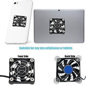 ZSooner 2 in 1 Portable Cell Phone Cooler Cooling Fan Radiator Stand Holder for iPhone, for Samsung-Galaxy, for HTC AC543, Tablet