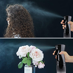 Continuous Hair Plant Mister Spray Bottle, Fine Empty Small Mist Spray Bottles, Water Alcohol Cleaning Mist Bottle for Curly Hair Styling Products,Plants,Barber Accessories