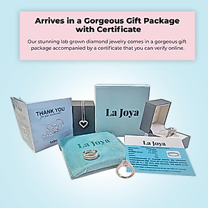 La Joya 1/4 CT TW Certified Lab Created Diamond Bands for Women - Solid 10k White Gold Diamond Wedding Rings, Anniversary Bands, Promise Rings And Stackable Bands - Women's Diamond Ring Size 7.5