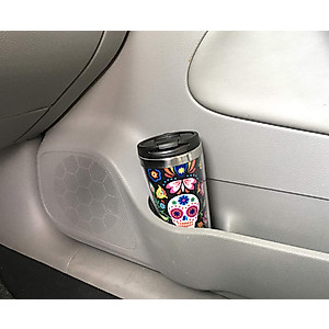 NVJUI JUFOPL Sugar Cute Skull Travel Coffee Mug for Men's Women's, With Flip Lid, Stainless Steel, Water Bottle Cup 15 oz