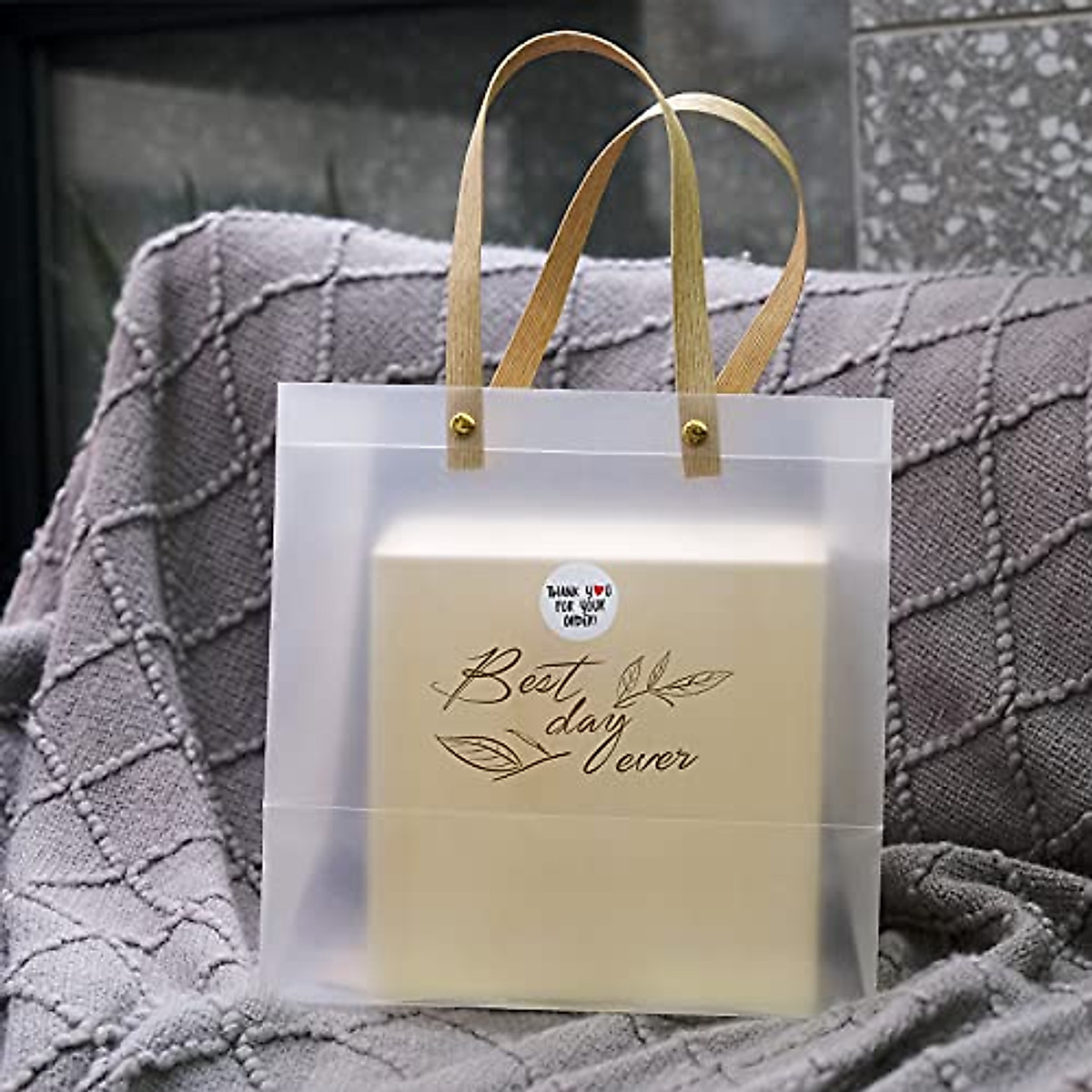 Thank You Stickers Small Business - 4 Rolls 2000 Pieces Thank You for Supporting My Small Business Stickers Labels for Envelopes, Bubble Mailers and Gift Bags Packaging, 1 Inch，500 Pieces Each Roll