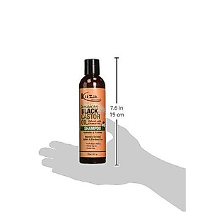 Kuza Jamaican Black Castor Oil Shampoo (8 Oz) – Damaged & Dry Hair Treatment Shampoo for Men & Women